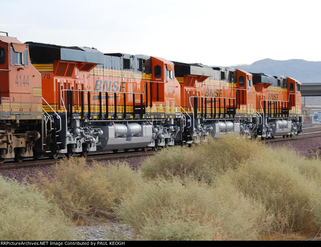 Zoom in Shot of Three Very, Very Brand New ES44C4's on their Return First Revenue Run.